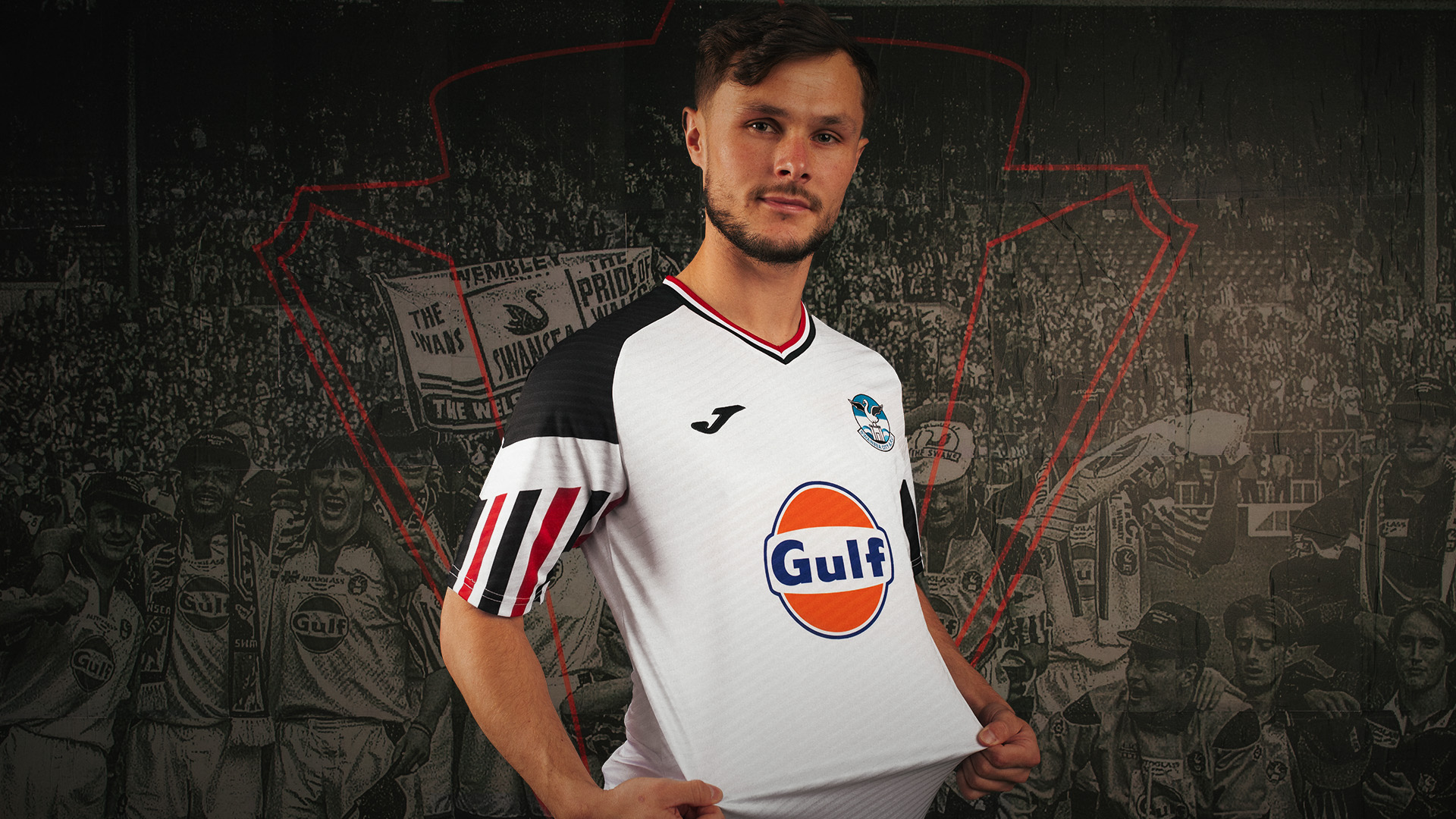 Swansea City, Gulf and Joma unveil limited edition commemorative kit ...