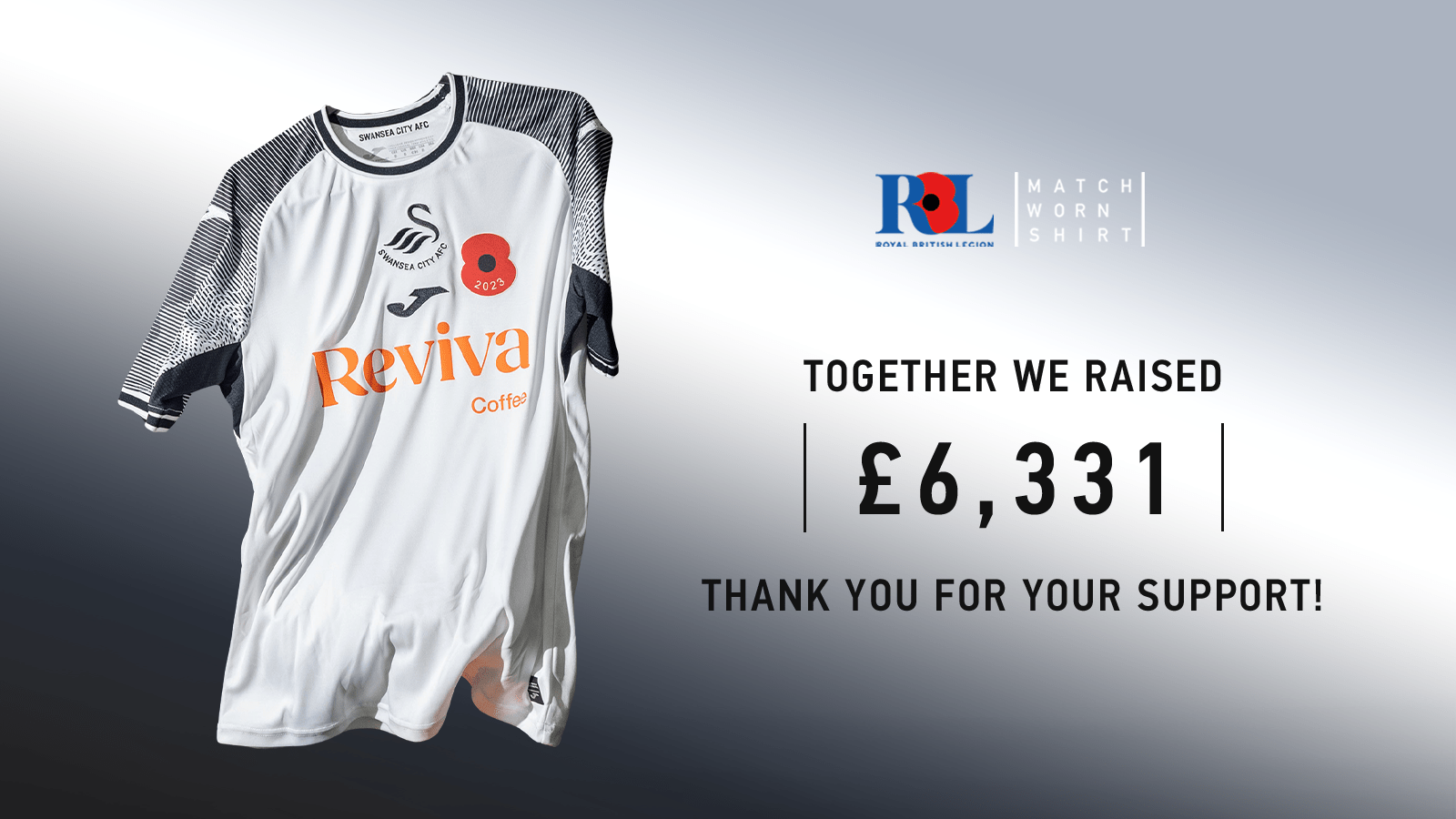 Match-worn poppy shirt auction raises over £6,000 for Royal British ...
