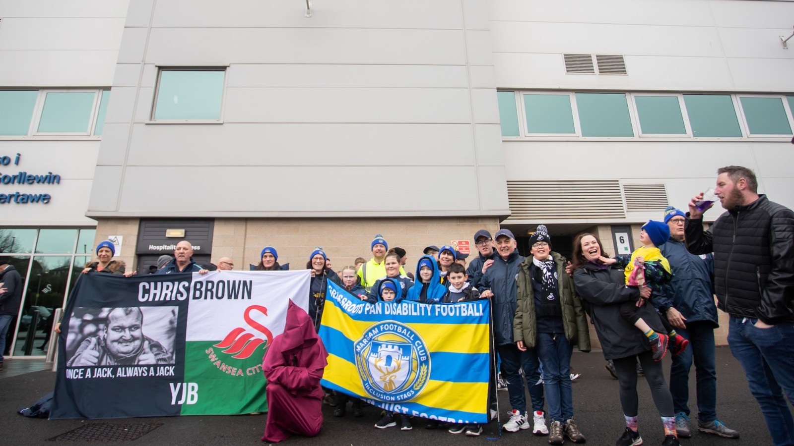 Margam Stags complete 41-mile walk in aid of inclusion football | Swansea