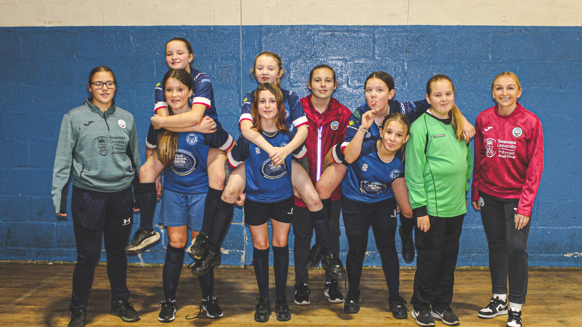 Swans Ladies players visit Margam Stags Inclusion and girls training ...