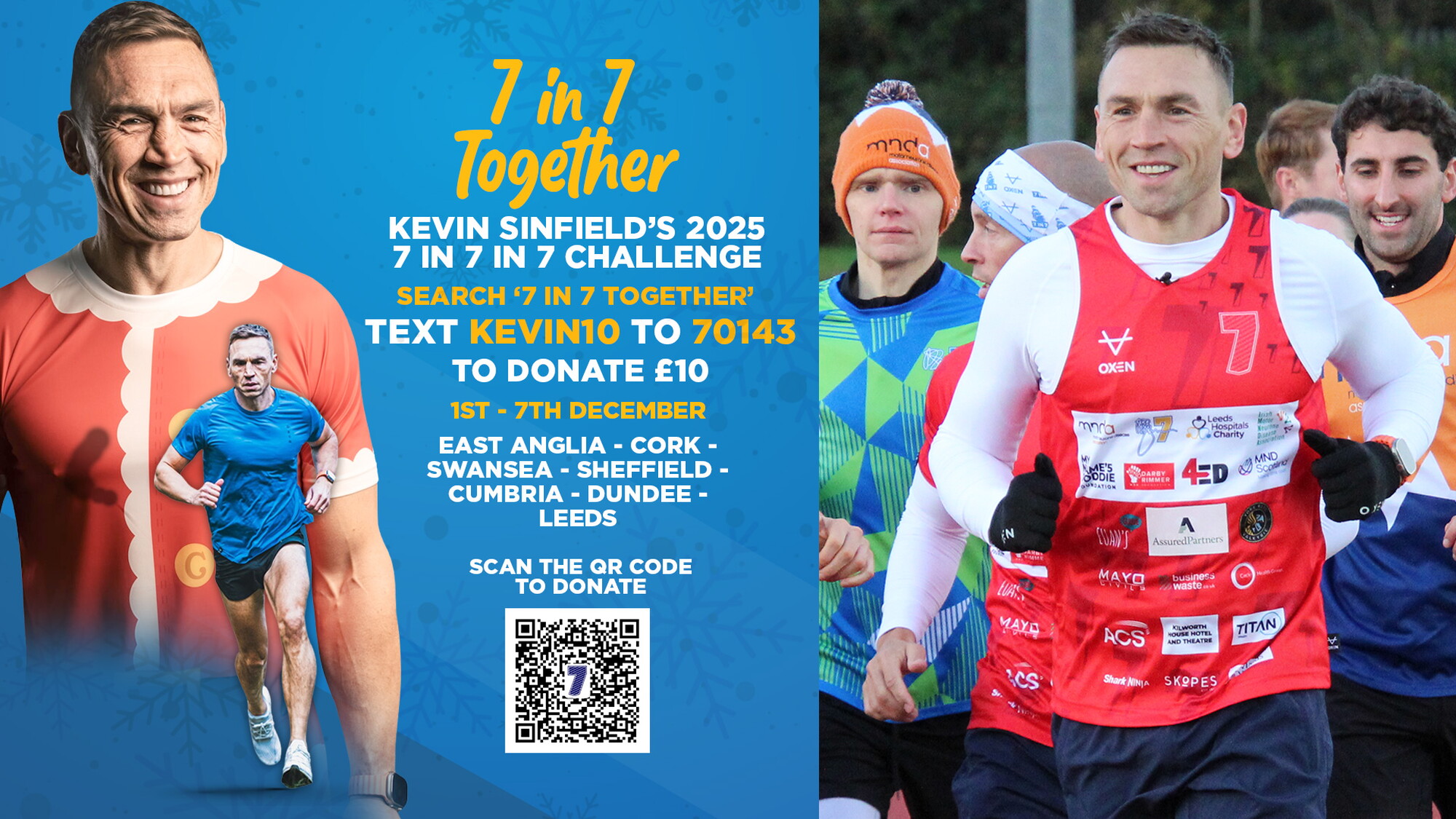 Kevin Sinfield’s 7 in 7 Challenge to visit Swansea | Swansea
