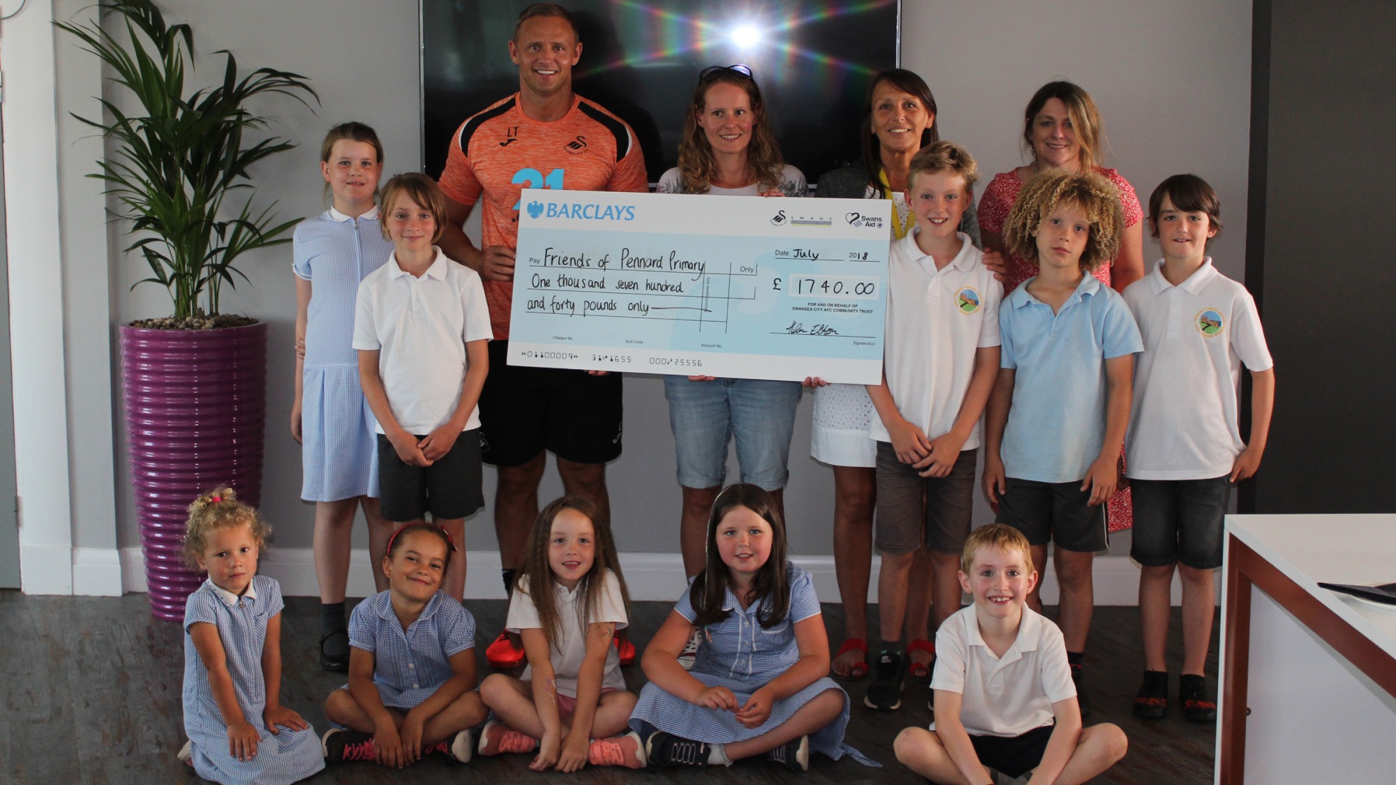SwansAid joy for Pennard Primary | Swansea
